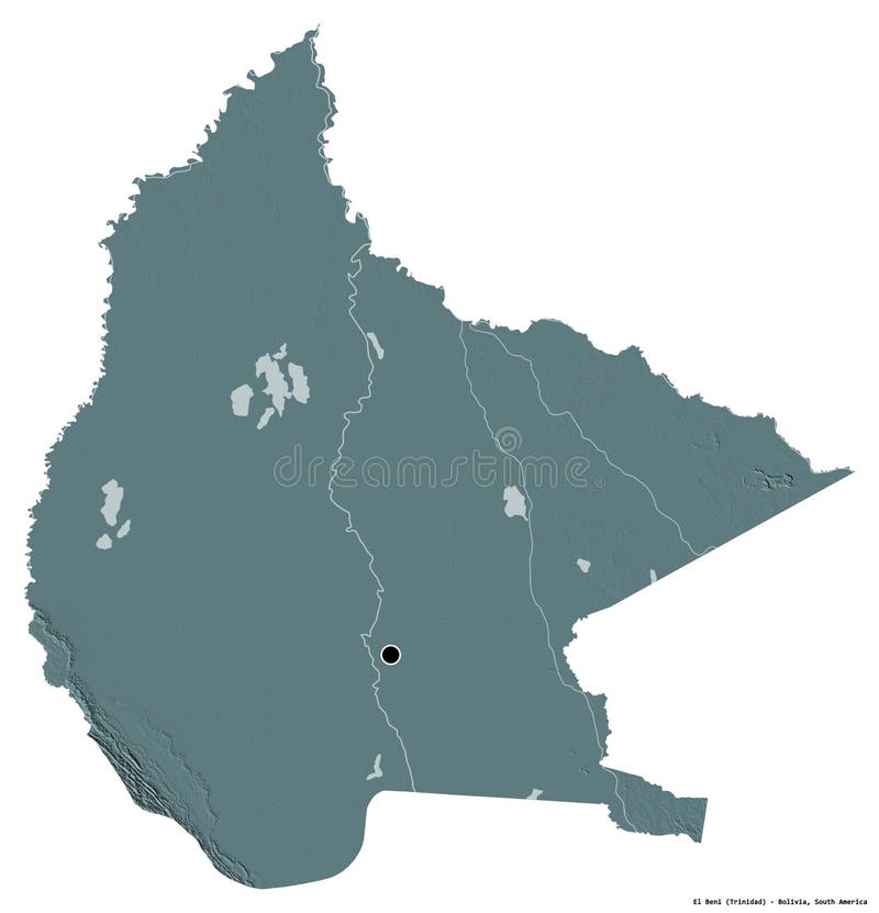 El Beni, Department of Bolivia, on White. Administrative Stock ...