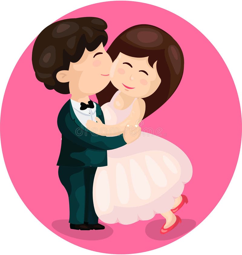 El Besarse Lindo De Los Pares Ilustración del Vector - Ilustración de ...
