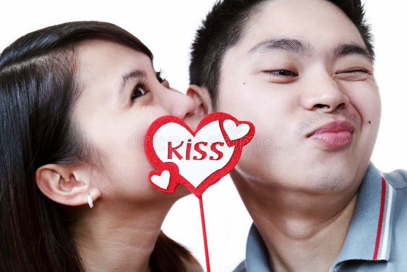 El beso imagen de archivo. Imagen de alegre, beso, adulto - 23007469