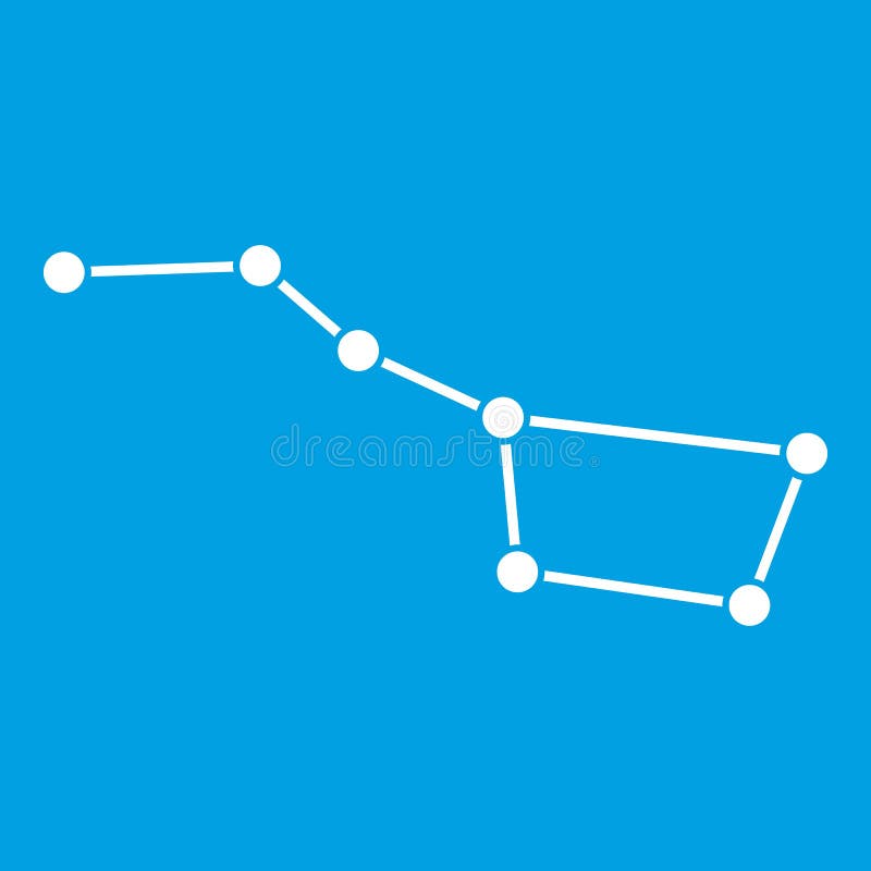 El Blanco Del Icono De La Constelación De La Osa Mayor Ilustración del ...