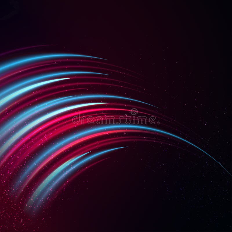 El Brillar Intensamente Rayos Rojos Y Azules Ilustración del Vector ...