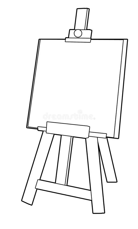 El caballete stock de ilustración. Ilustración de pintura - 36302413