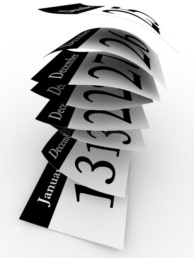 El Calendario Defocused Pagina Irse Volando Stock de ilustración ...