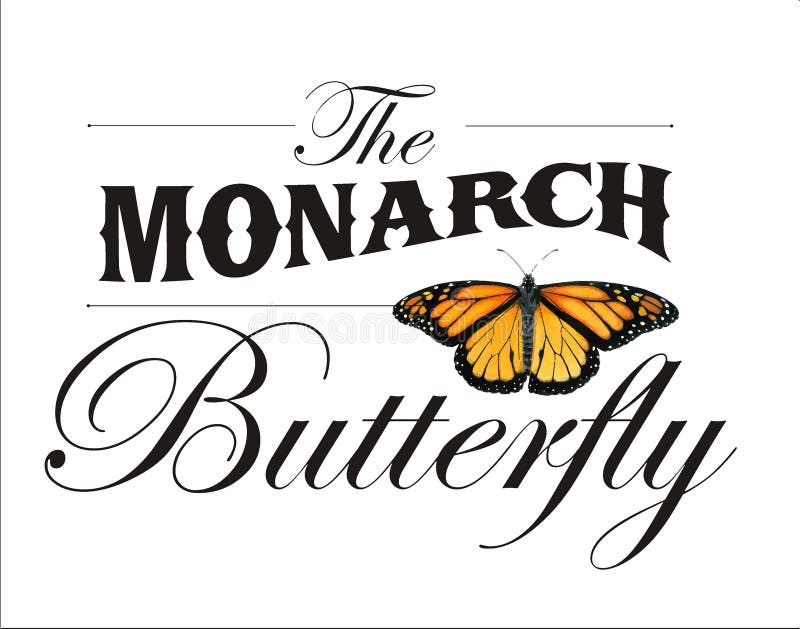 El Cartel De La Mariposa De Monarca Stock de ilustración - Ilustración ...