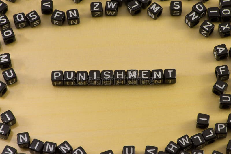 Castigo Verbal De Letras De Madera Foto de archivo - Imagen de social ...