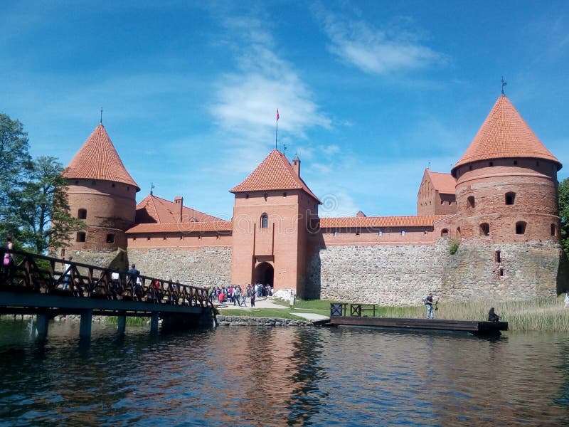 El Castillo de Trakai imagen de archivo editorial. Imagen de lituania ...