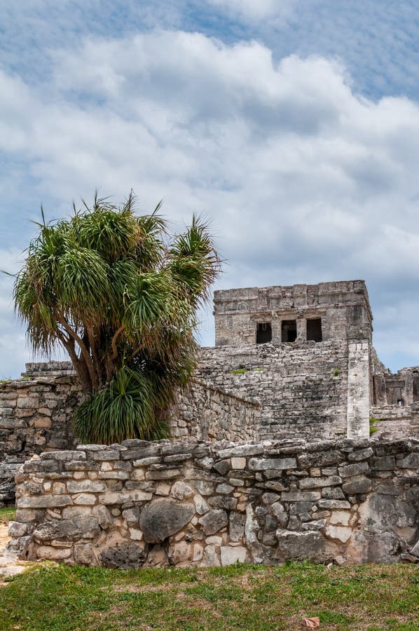 El Castillo En Las Ruinas De Tulum, Quintana Roo Foto de archivo ...