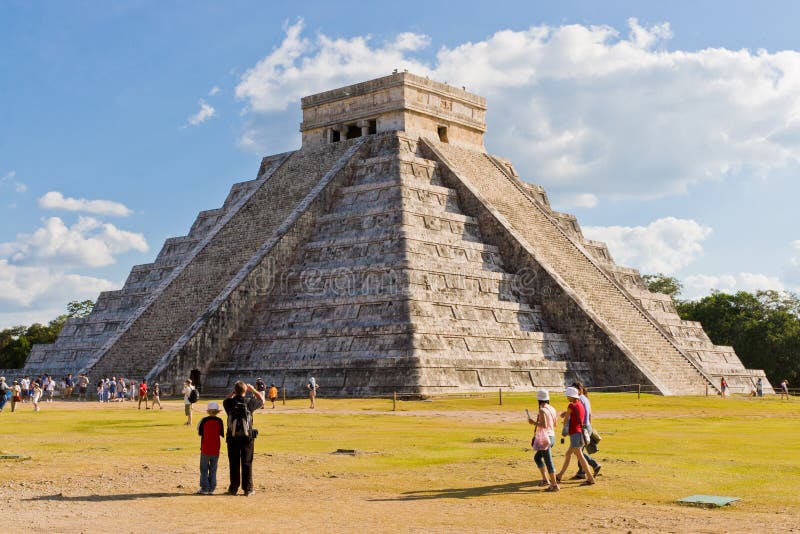 Large Group of People Watching the Spring Equinox at Chichen Itza ...