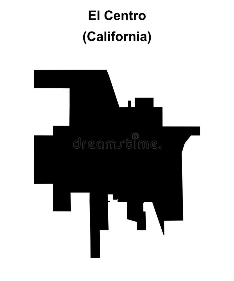 El Centro outline map stock vector. Illustration of california - 356993078