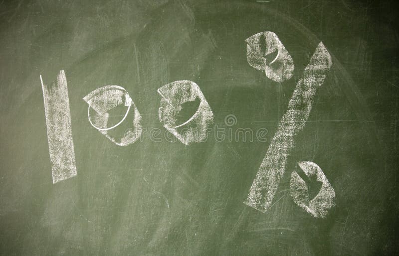 El ciento por ciento foto de archivo. Imagen de blanco - 21601478