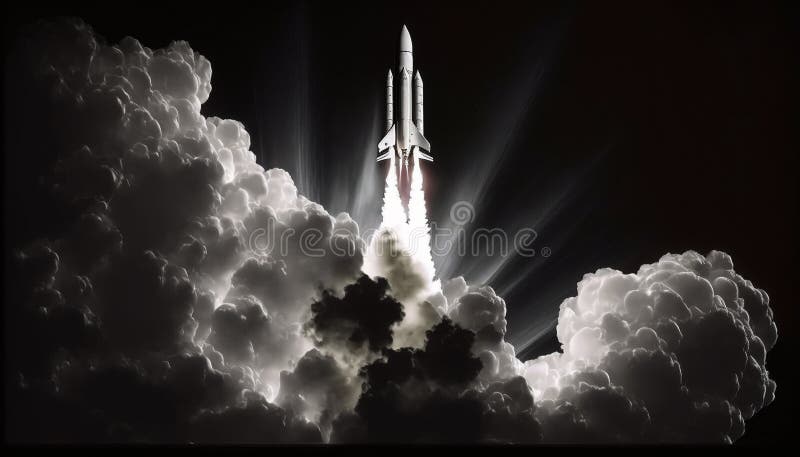 El Cohete Inicia El Proceso De Despegue De Starship Stock de ...