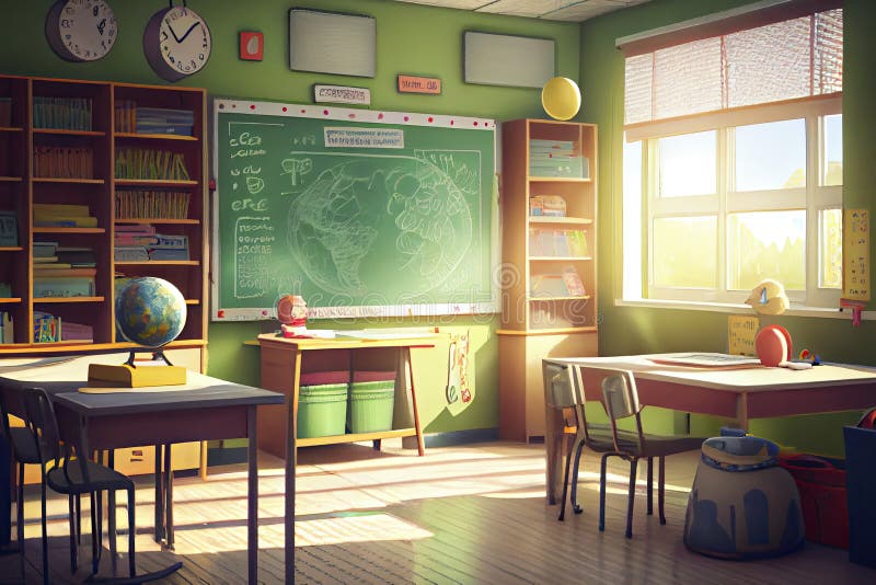 El Concepto De Aula Elemental De Vuelta a La Escuela Stock de ...