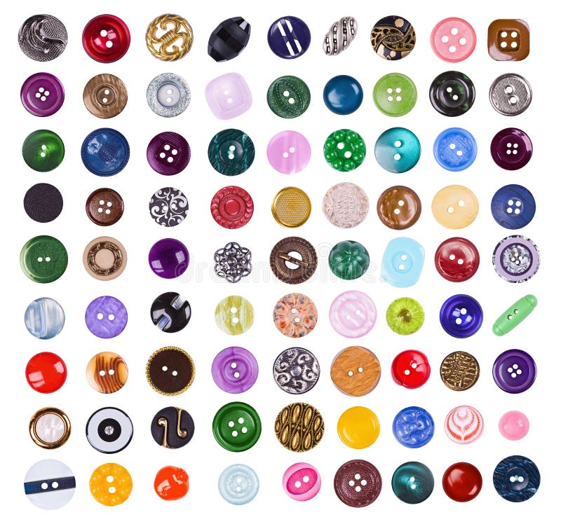 El Conjunto Grande De Varios Botones Stock de ilustración - Ilustración ...