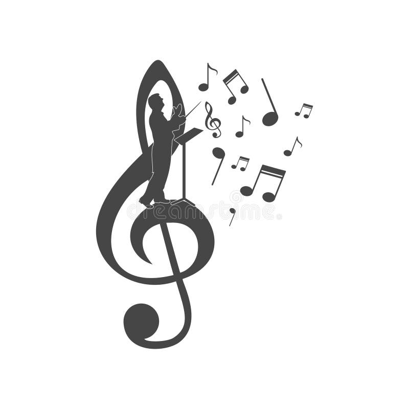 El Coro Dirige El Logotipo, Icono Del Coro Ilustración del Vector ...