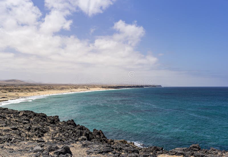 El cotillo beach stock image. Image of playa, corralejo - 74711691