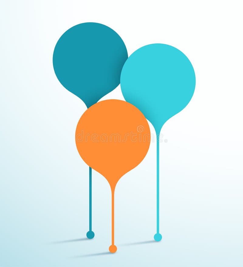 El Cuadro De Texto Del Vector De 3 Pasos Forma La Plantilla De 3d ...