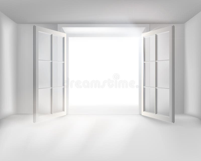 El Cuarto Con La Puerta Abierta Ilustración Del Vector Ilustración del ...