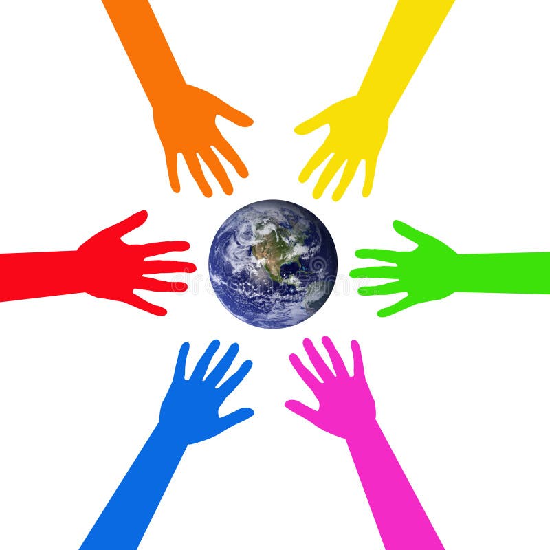 El cuidar sobre el mundo stock de ilustración. Ilustración de impacto ...