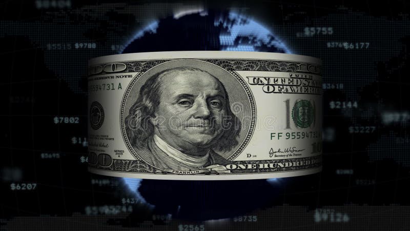 El Dólar Está Volando Alrededor Del Planeta, Loopable Metrajes - Vídeo ...