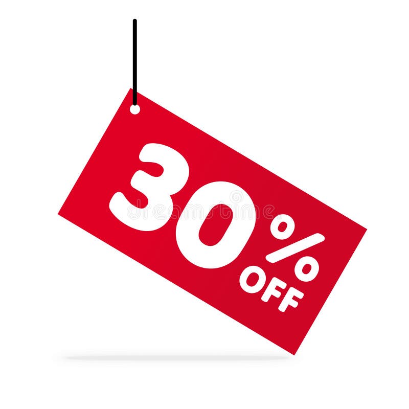 El 30% De Descuento Ejemplo Del Precio De Oferta Del Descuento Símbolo ...