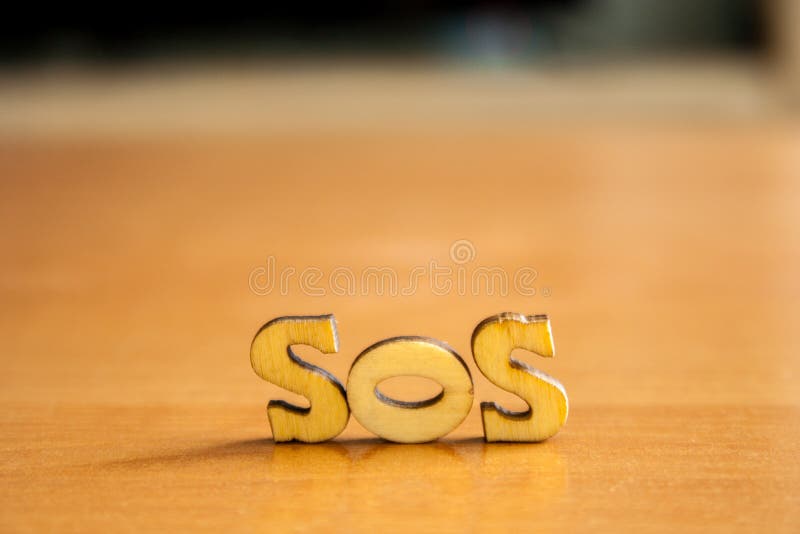 El ` Del ` SOS De La Palabra Hecho De Letras De Madera Imagen de ...