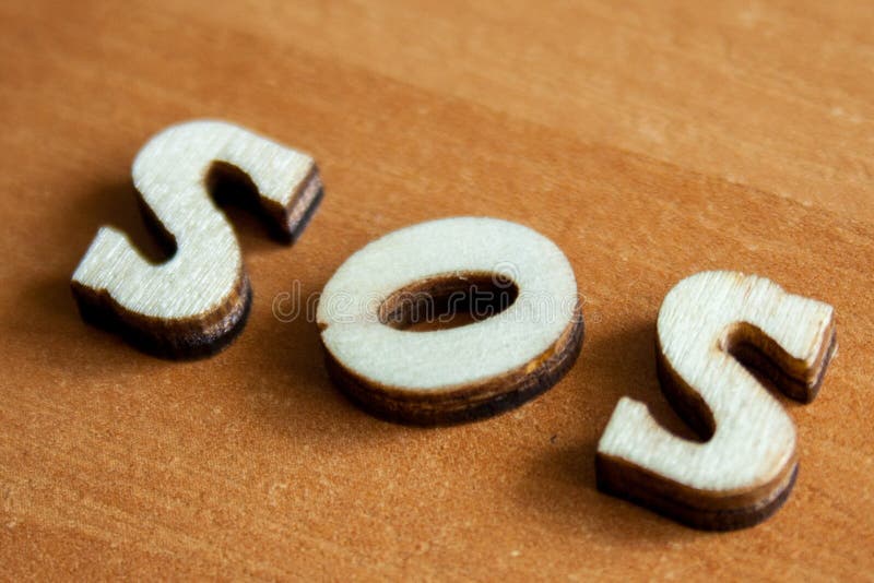 El ` Del ` SOS De La Palabra Hecho De Letras De Madera Imagen de ...