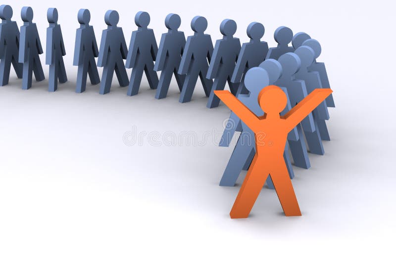 El destacarse stock de ilustración. Ilustración de amistad - 4471205