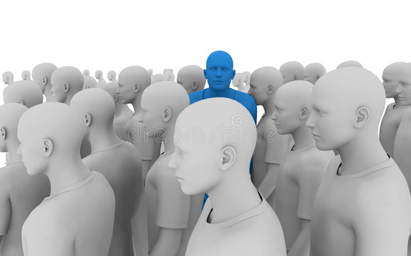 El Destacarse De Pensamiento Del Visionario Stock de ilustración ...