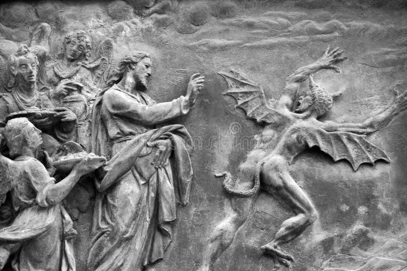 El destierro del diablo imagen de archivo. Imagen de escultura - 12533819