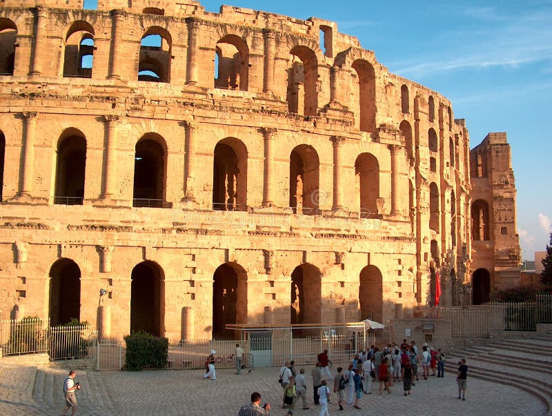 El Djem Amphitheatre stock photo. Image of arches, colosseum - 58672360