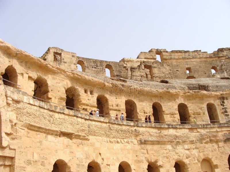 El Djem Amphitheatre stock photo. Image of arches, colosseum - 58672360