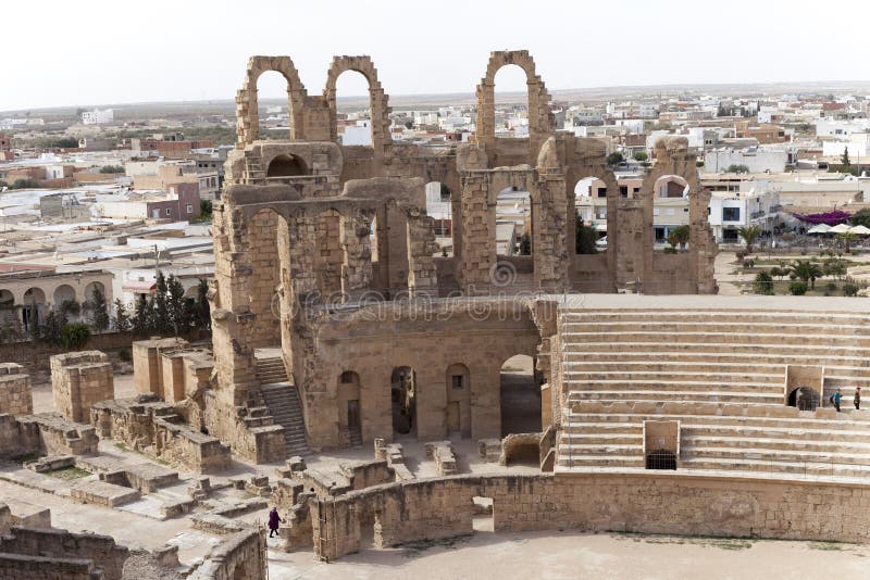 El Djem, Tunisia stock image. Image of stone, amphiteater - 30375981