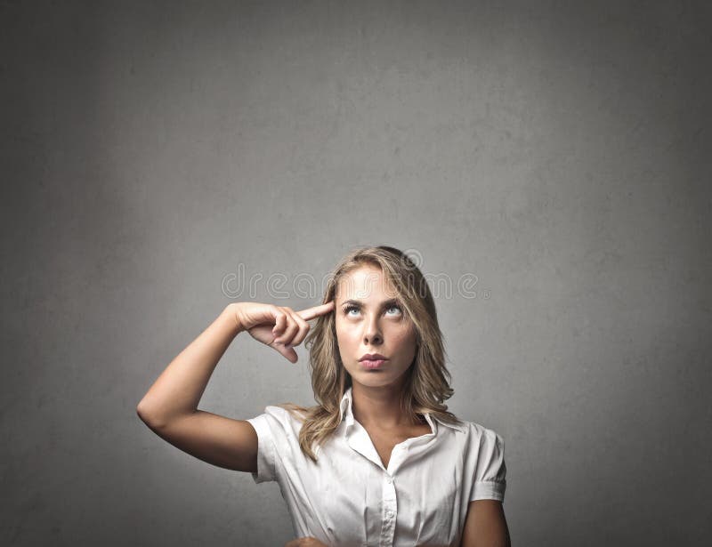 El dudar foto de archivo. Imagen de hembra, negocios - 26389482