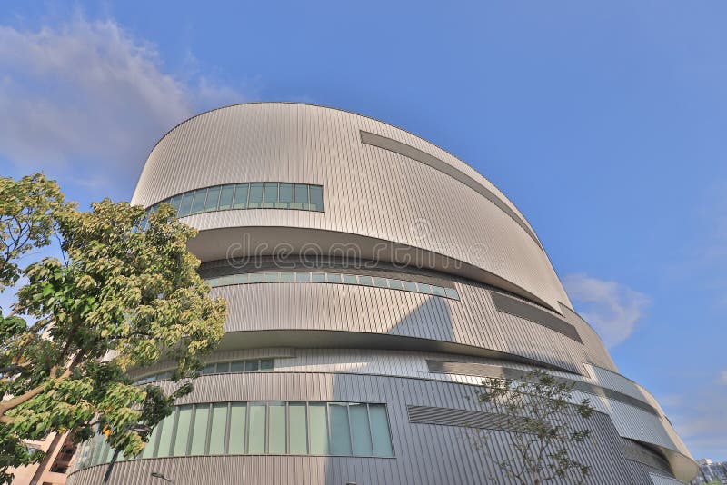 El Edificio Del Ound De Yuen Long Public Library Imagen de archivo ...