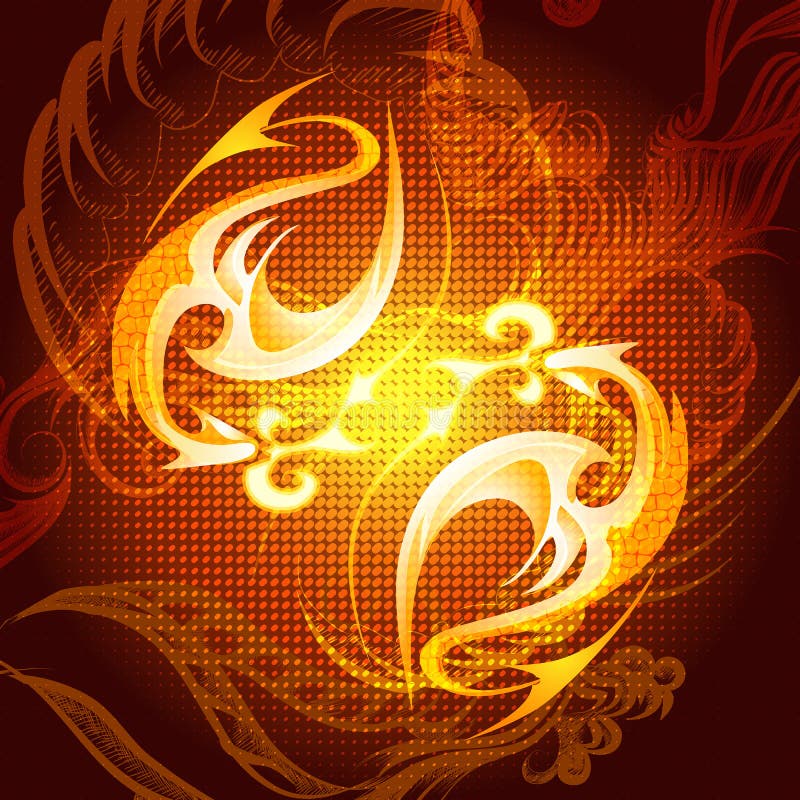 El elemento del fuego stock de ilustración. Ilustración de fuego - 36636331