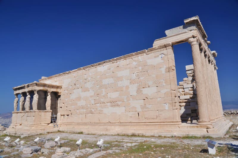 El Erechtheum, Athena, Grecia Foto de archivo - Imagen de turismo ...