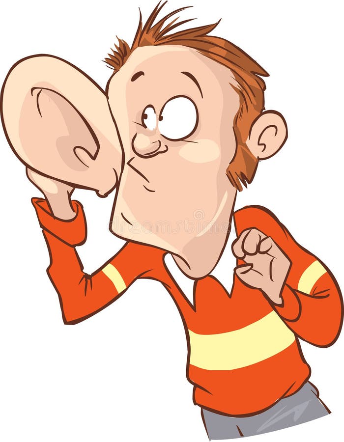 El Escuchar Con La Mano El Ejemplo Del Vector Del Oído Ilustración del ...