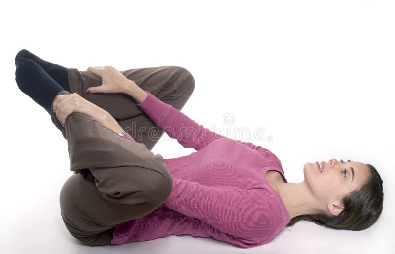 El estirar de la mujer imagen de archivo. Imagen de aptitud - 19015481