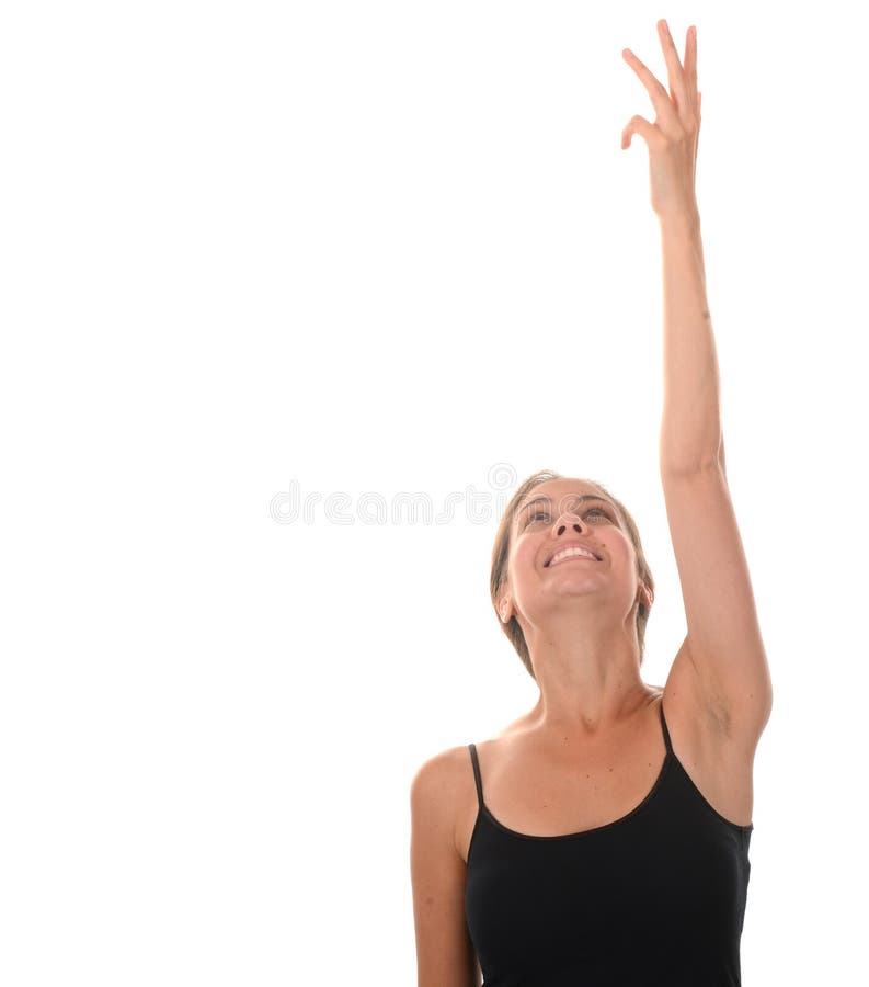 El estirar de la mujer foto de archivo. Imagen de salud - 44681574