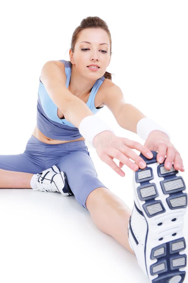 El estirar físico imagen de archivo. Imagen de peso, persona - 8811707