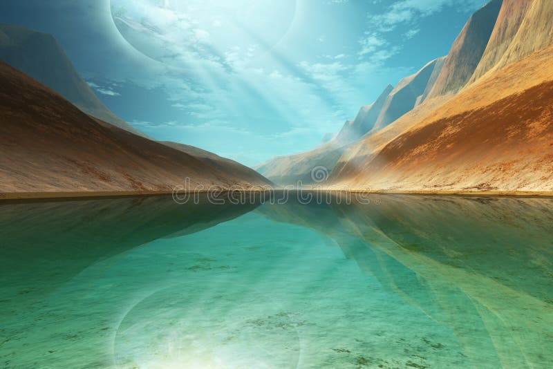 El fluir stock de ilustración. Ilustración de barranca - 12406097