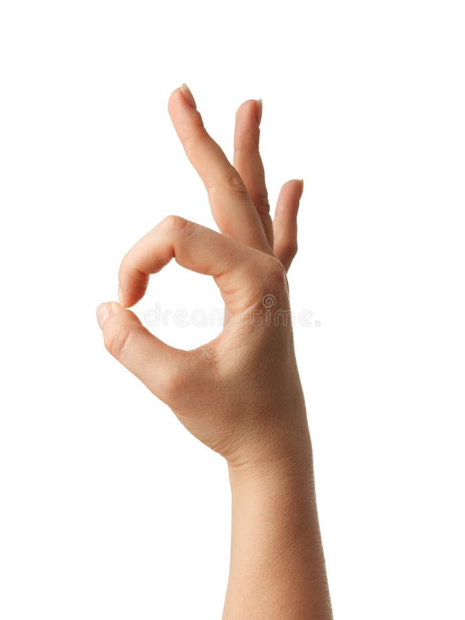 El Gesto De Mano Humano Todo Correcto Todo Es ACEPTABLE Foto de archivo ...