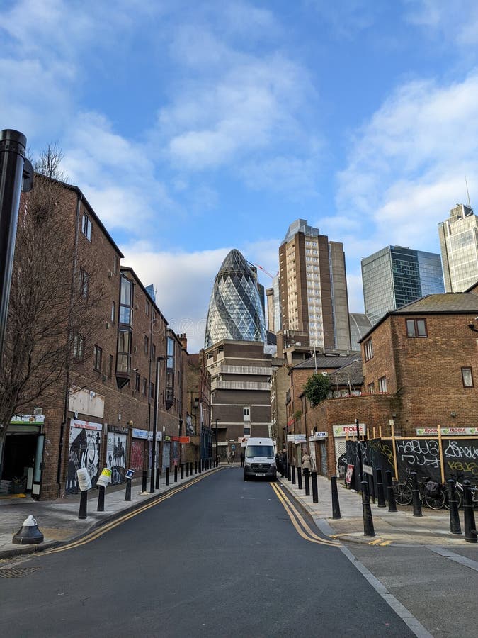 El Gherkin De Whitechapel London Imagen editorial - Imagen de plaza ...