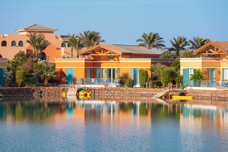 El Gouna. Egypt stock image. Image of home, palm, building - 30364877