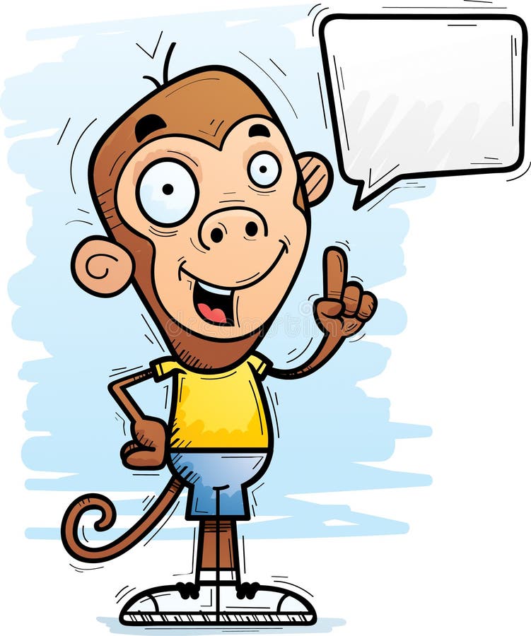 El Hablar Del Mono De La Historieta Ilustración del Vector ...