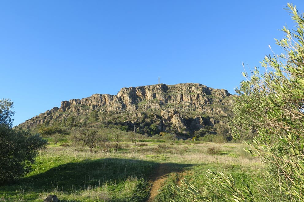El Hacho Mountain in Sunshine Stock Photo - Image of culture, beauty ...