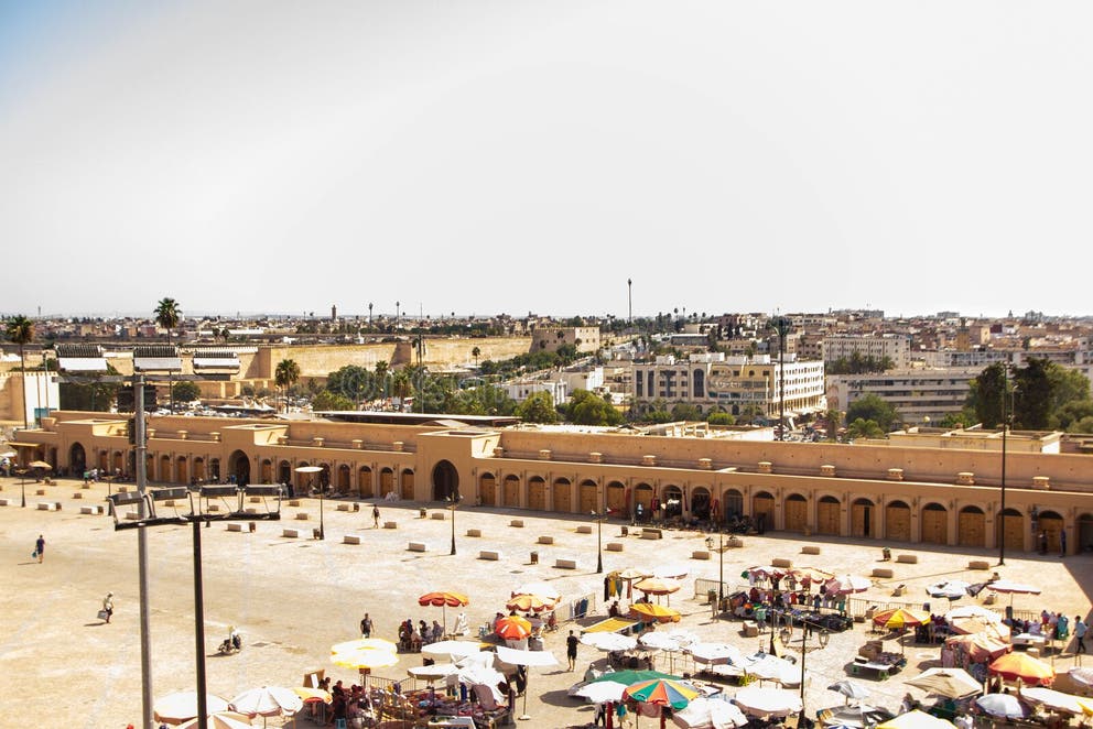 El Hedim Square in Meknes, Morocco Editorial Photography - Image of ...