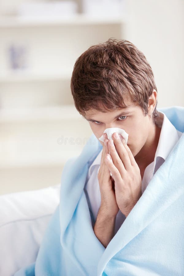 El hombre enfermo foto de archivo. Imagen de humano, virus - 16304318