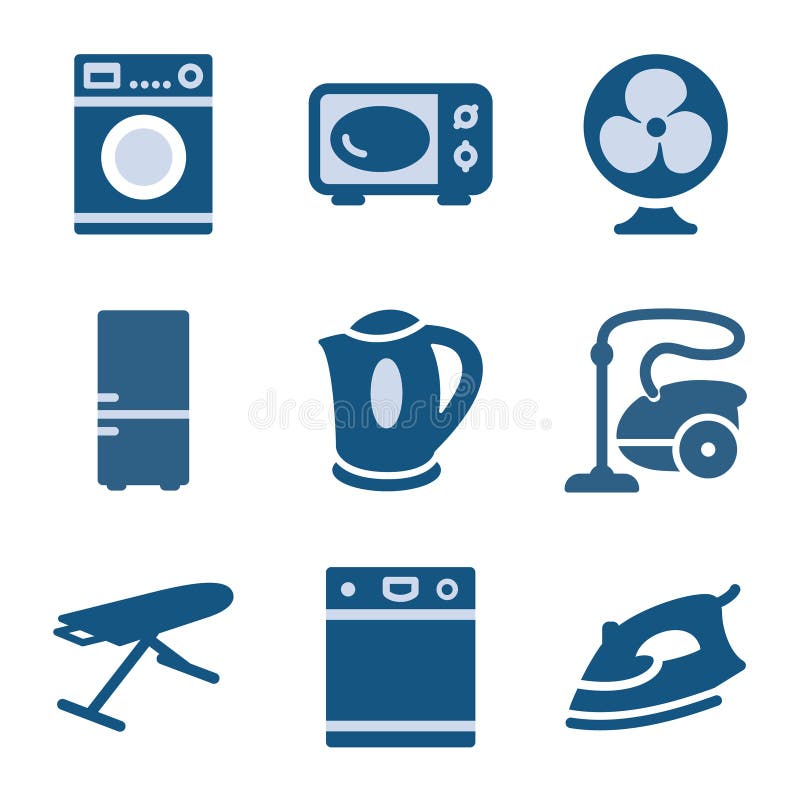 El icono azul fijó 18 ilustración del vector. Ilustración de comercio ...