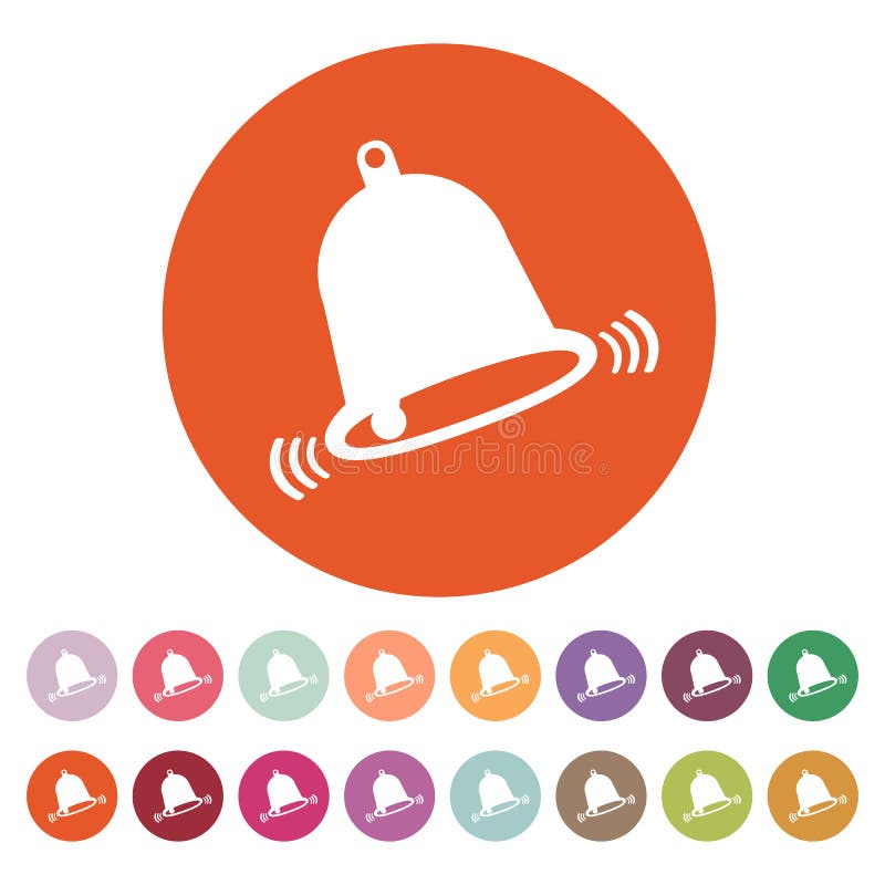 El Icono De La Campana Símbolo Alerta Plano Ilustración del Vector ...
